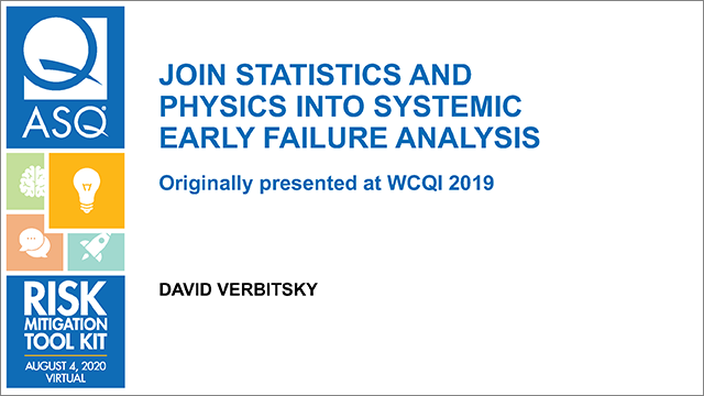 Join Statistics and Physics into Systemic Early FAILURE ANALYSIS – ASQ TV