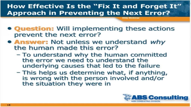 Root Cause Analysis for Beginners (Part 1 of 2) – ASQ TV